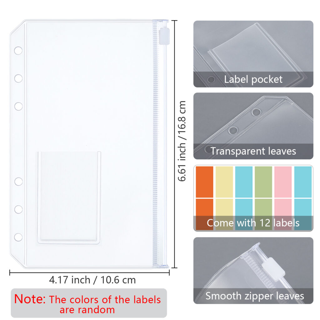 Housolution A6 Binder, Vintage PU Leather Notebook Binder Refillable 6 ...